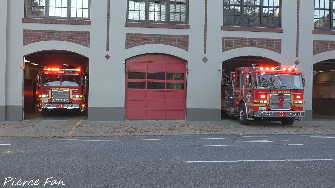 Engine 2 + Ladder 4 Responding Seattle Fire Department Seattle Fire ...