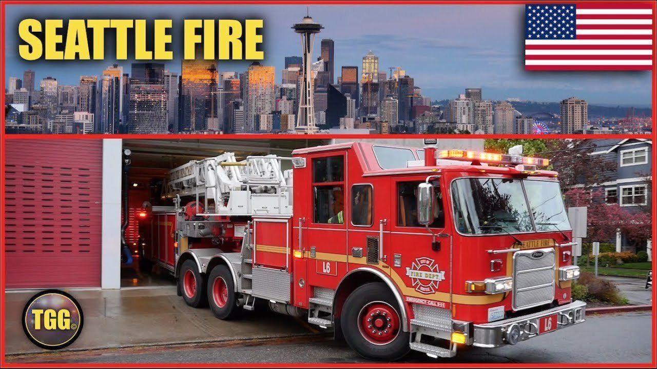 [Seattle] Fire Engine 8 & Ladder 6 Responding + On Scene! Seattle Fire ...