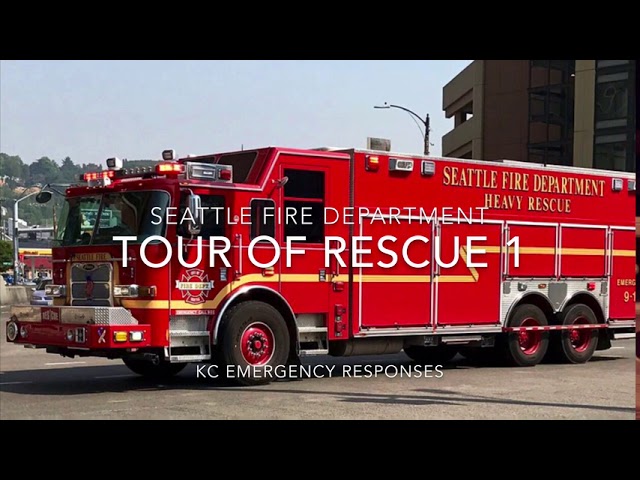 TOUR OF RESCUE 1! | Seattle Fire Department Rescue Team Seattle Fire ...
