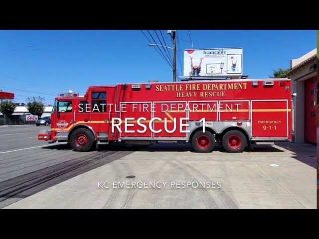 RARE RESCUE RESPONSE! | Seattle Fire Department Rescue 1 + Rescue 1A ...
