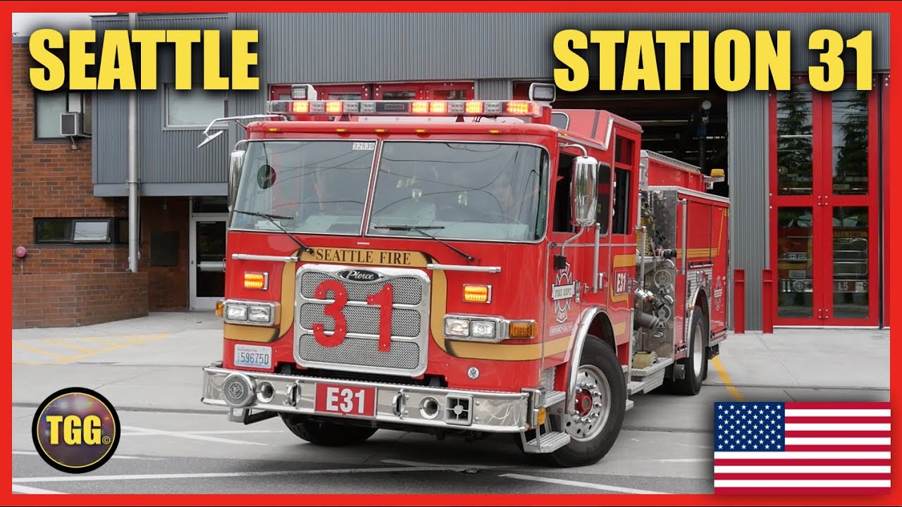 [Seattle] Station 31- Engine, Medic & Aid Car Responding Siren & Lights ...