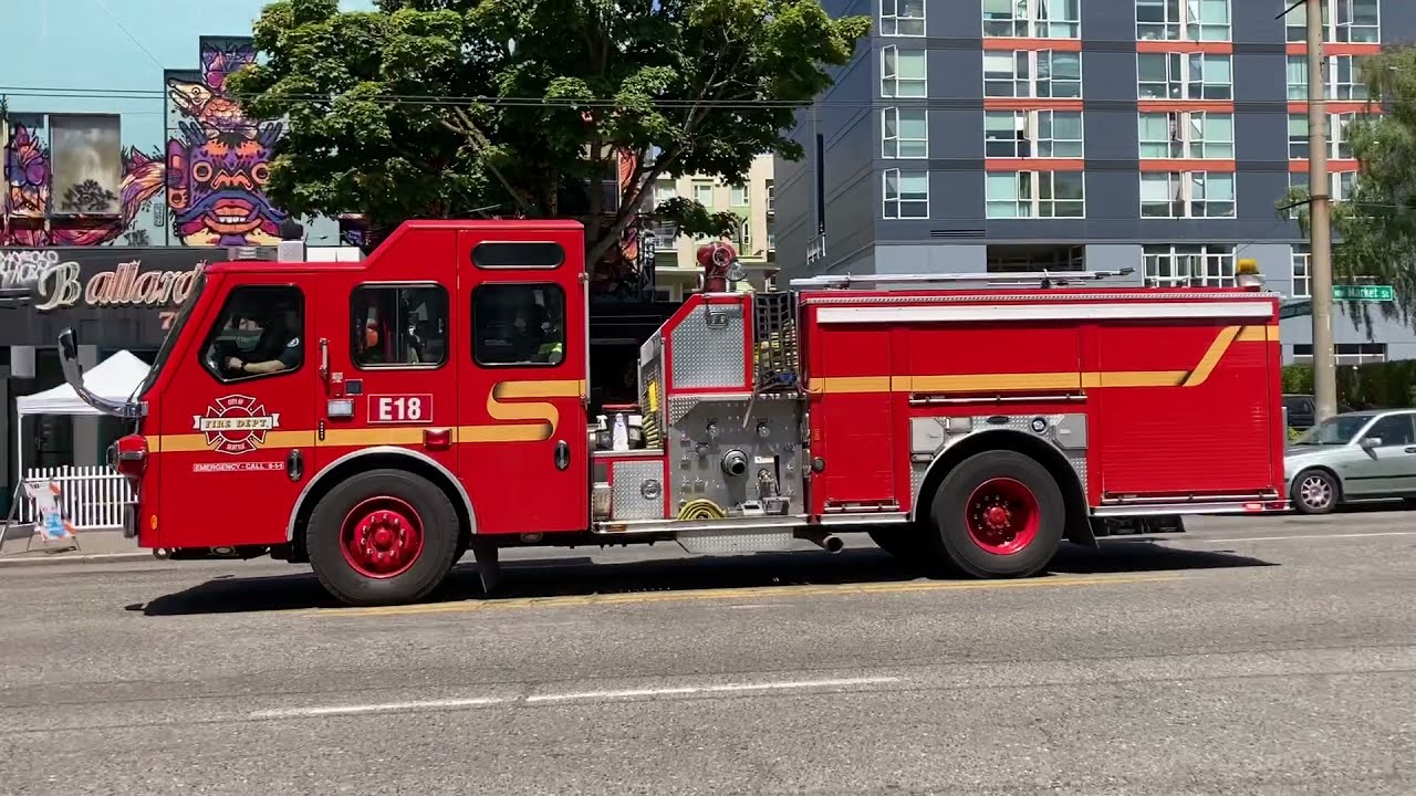 Seattle Fire Department-Engine 18, 21, And AMR Responding! Seattle Fire ...