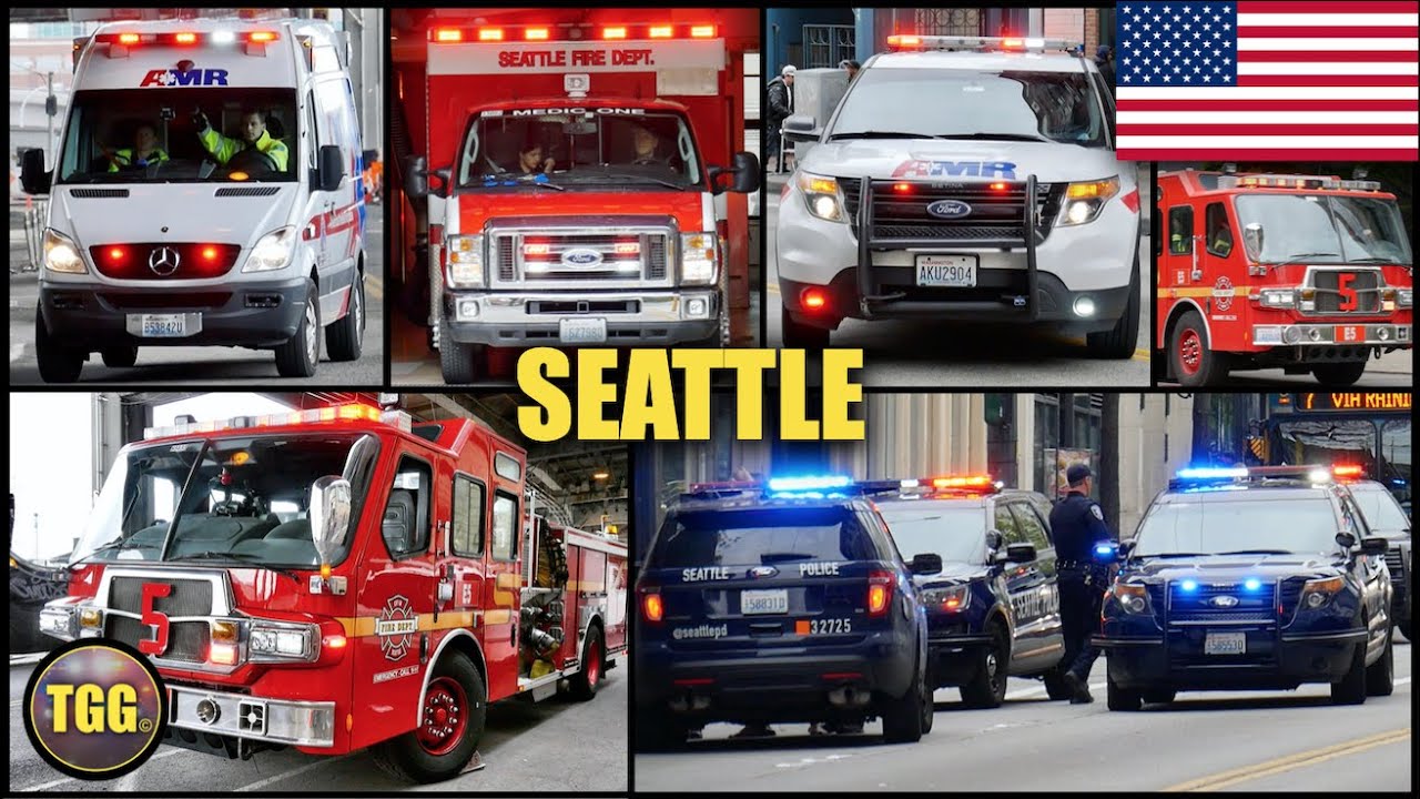 [Seattle] Fire Trucks, Police Cars & Ambulances! Seattle Fire ...