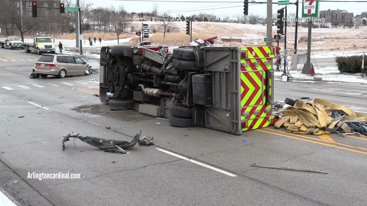 Rollover Fire Engine Crash After Minivan Broadsides Middle Driver’s ...