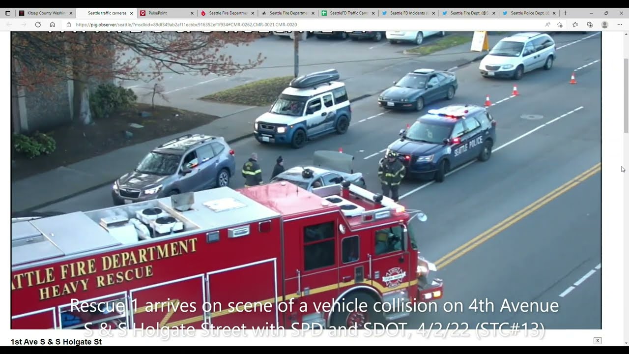 Traffic Cameras: Seattle Fire Department Response Compilation #2 (Clips ...