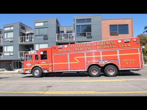 *Rare* Seattle FD Marine 1 responding with Engine 36, Fireboat 2 and ...