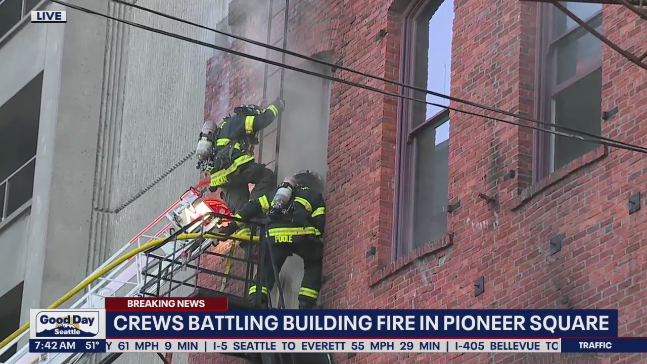 Crews battle building fire in Pioneer Square | FOX 13 Seattle Seattle Fire Department Seattle ...