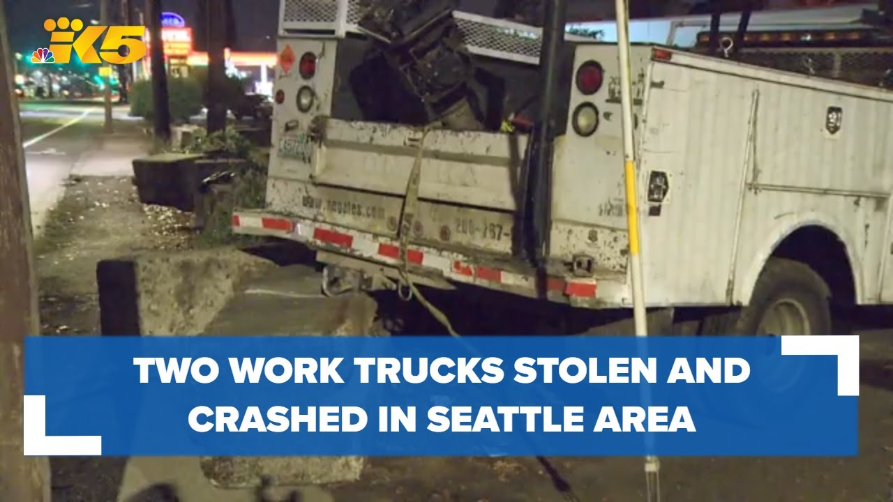 Two work trucks stolen and crashed in Seattle Seattle Fire Department ... Two work trucks stolen and crashed in Seattle Seattle Fire Department ...