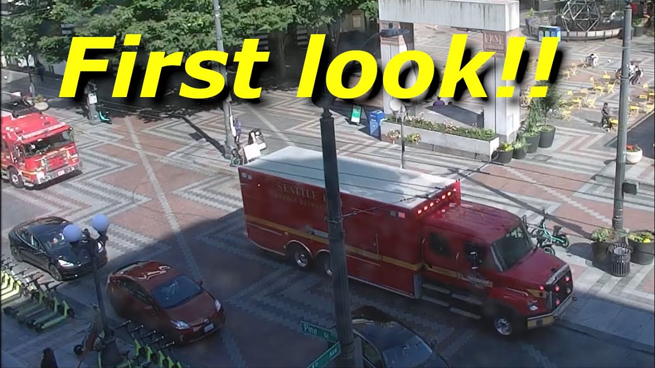 [Traffic Cam] *Brand New* Seattle FD Energy 1 responding! Seattle Fire ...