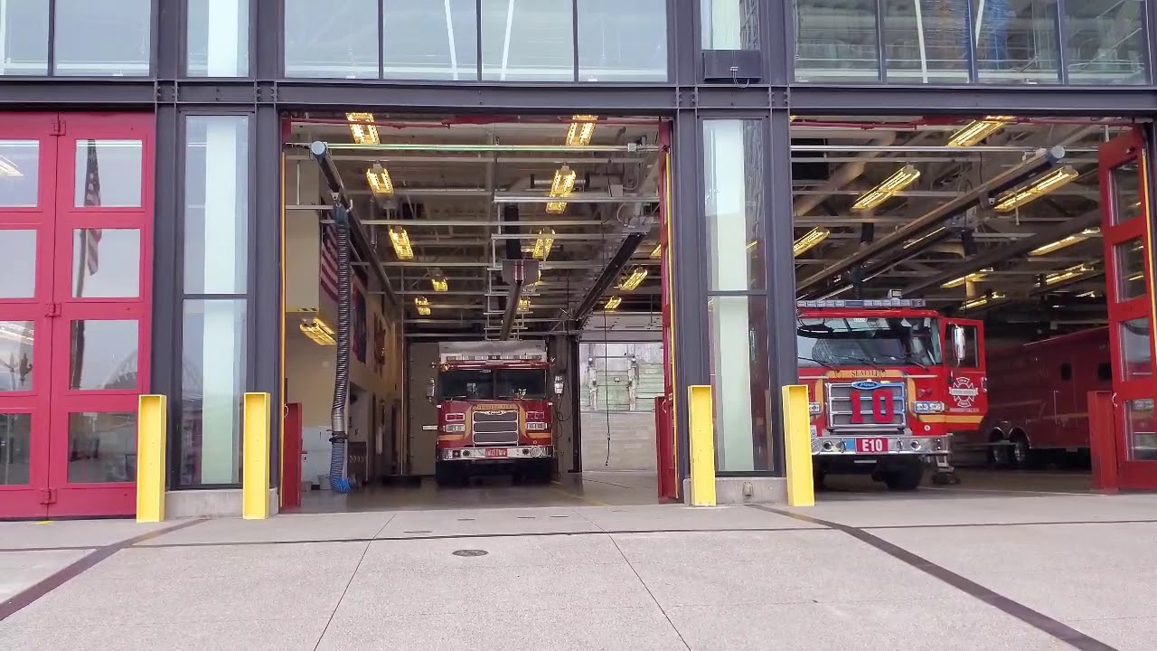 *SEATTLE FIRE* Station 10 tones drop & Engine 10 Responding to an AFA ...