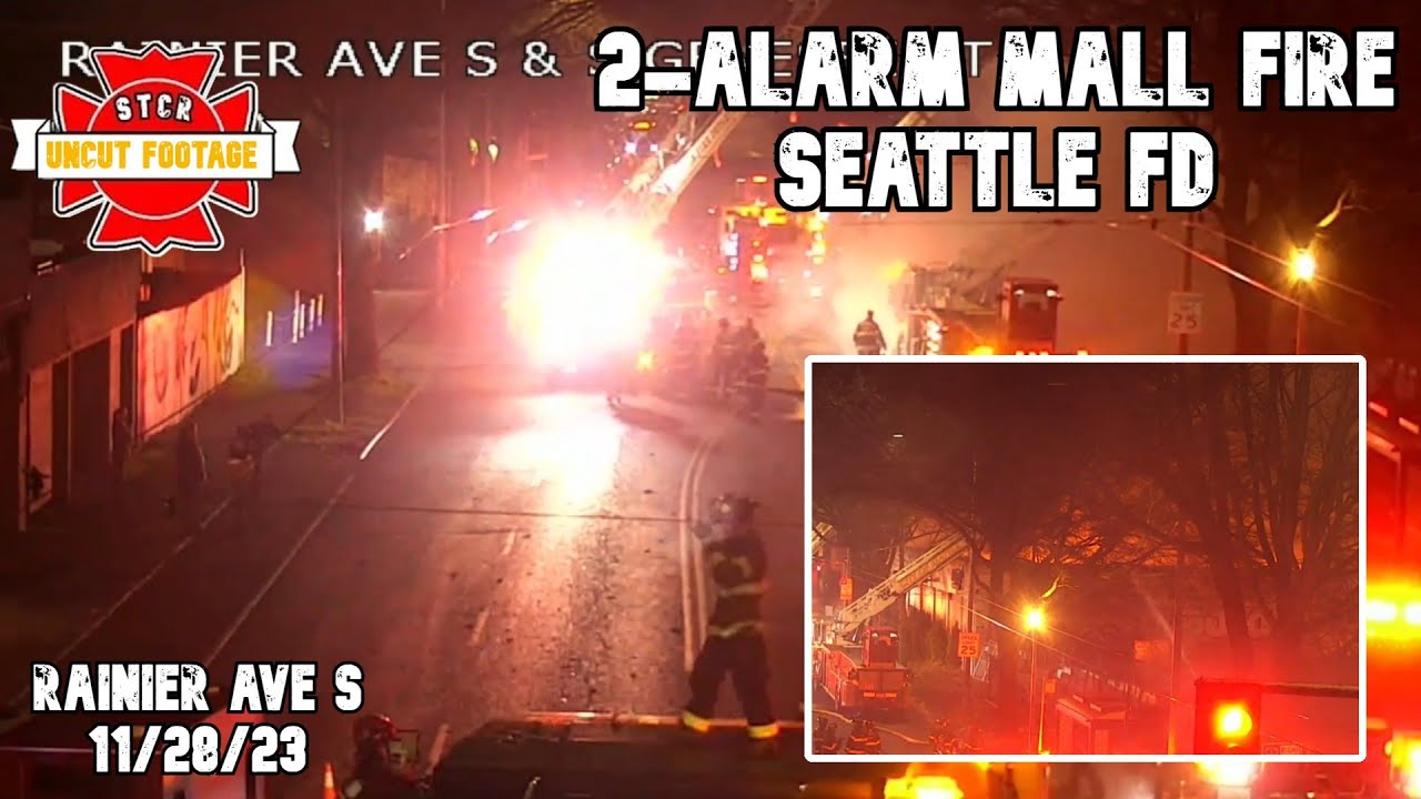 Seattle Fire timelapse of a 2-alarm abandoned strip mall fire Seattle ...