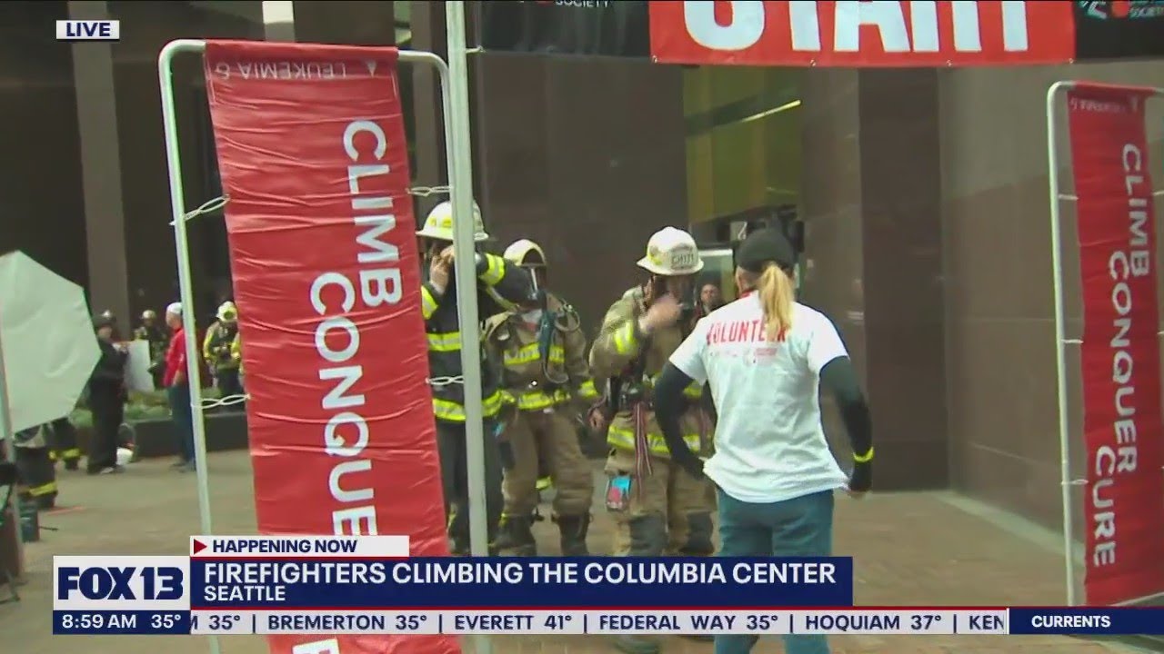 Firefighters climb the Columbia Center | FOX 13 Seattle Seattle Fire ...