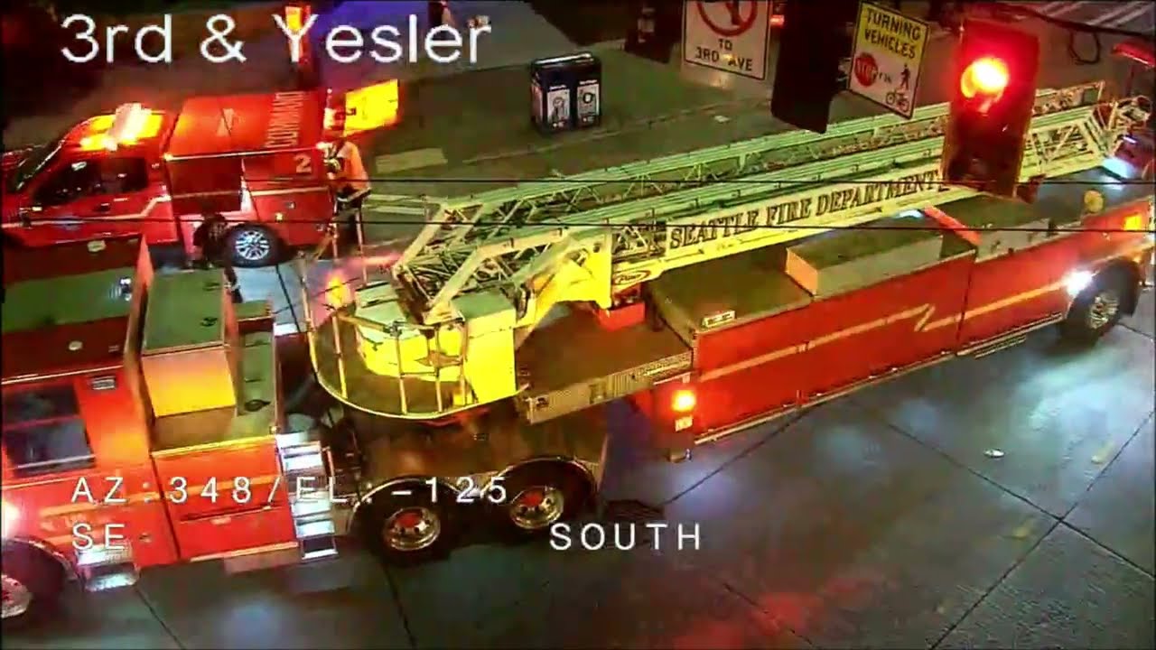 [Traffic cam] Seattle fire responses: rare units, convoys and tiller ...