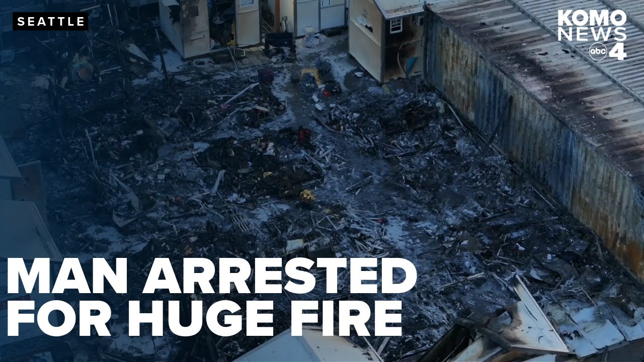 Man arrested after fire damages tiny homes near Seattle waterfront ...