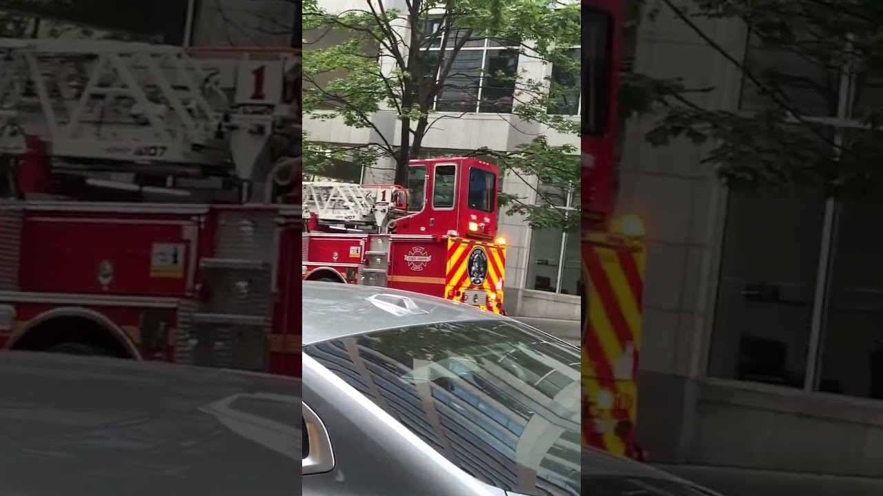 Seattle Fire Department Ladder Engine 5 Respond to Weatlake garage ...
