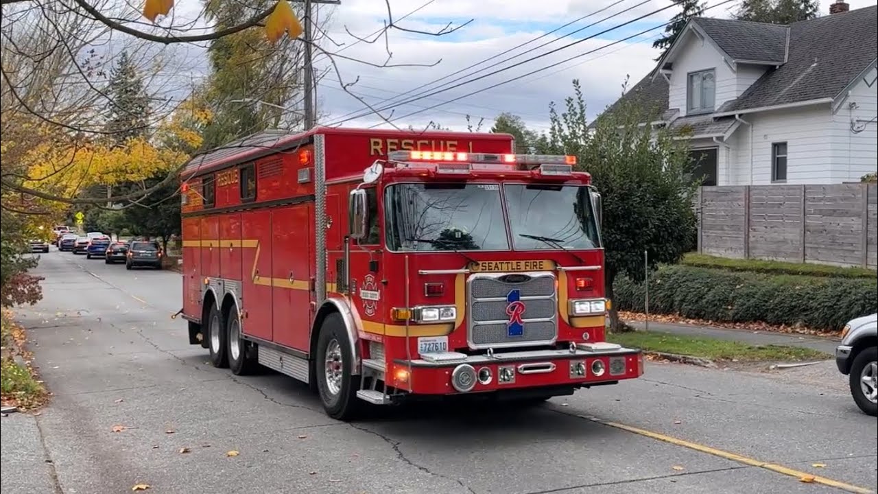 Seattle Fire Rescue 1 responding with M18, B4 and Saft2! Seattle Fire ...