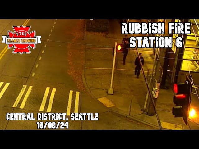 SEATTLE FIRE: Station 6 crew puts out a rubbish fire next to their ...