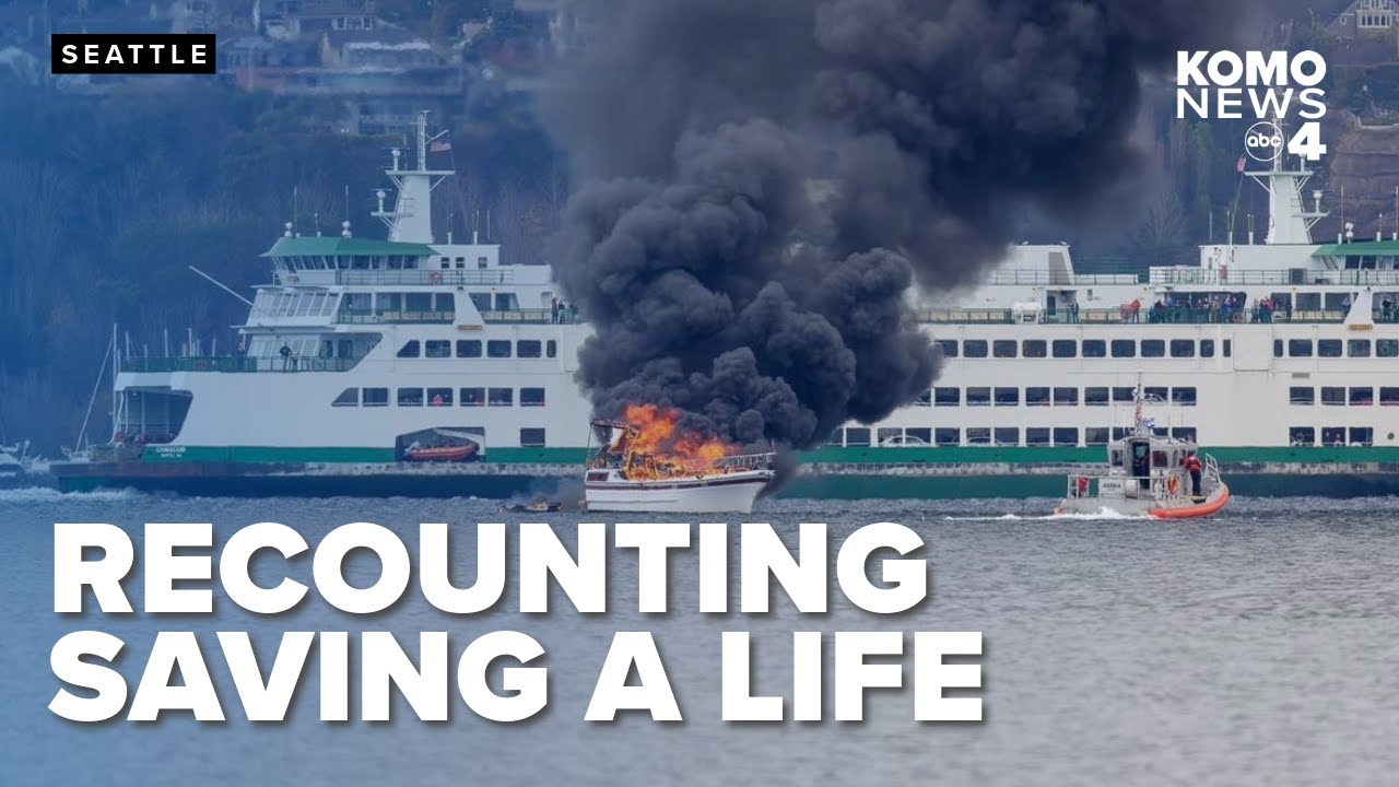 Good Samaritans chronicle Elliott Bay boat fire and how they saved a ...