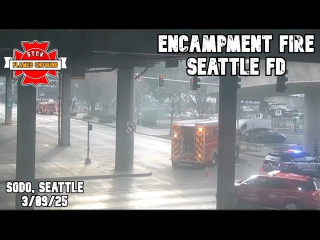 SEATTLE FIRE: Engine 13, Rescue 1 - encampment fire response Seattle ...