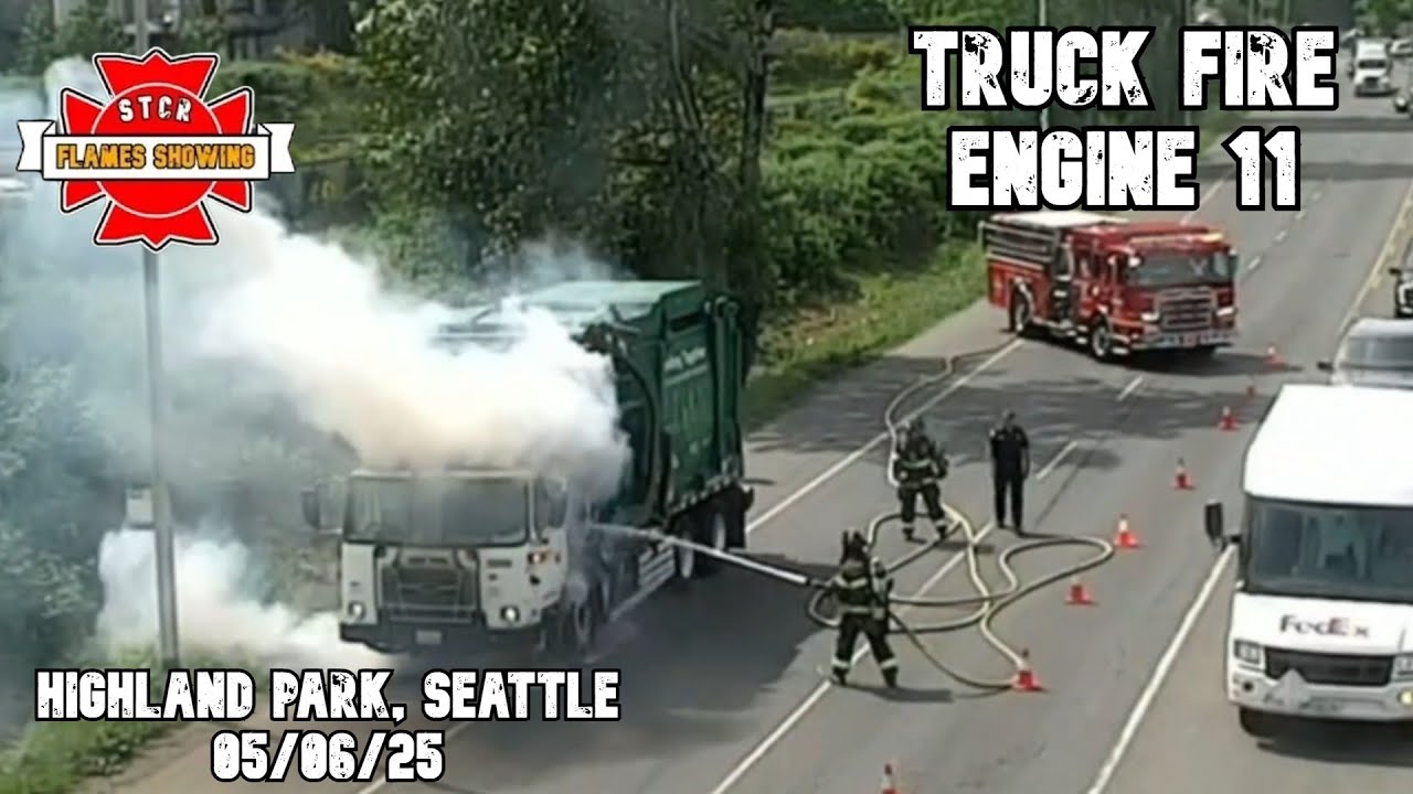 SEATTLE FIRE: Engine 11 vs garbage truck fire Seattle Fire Department ...