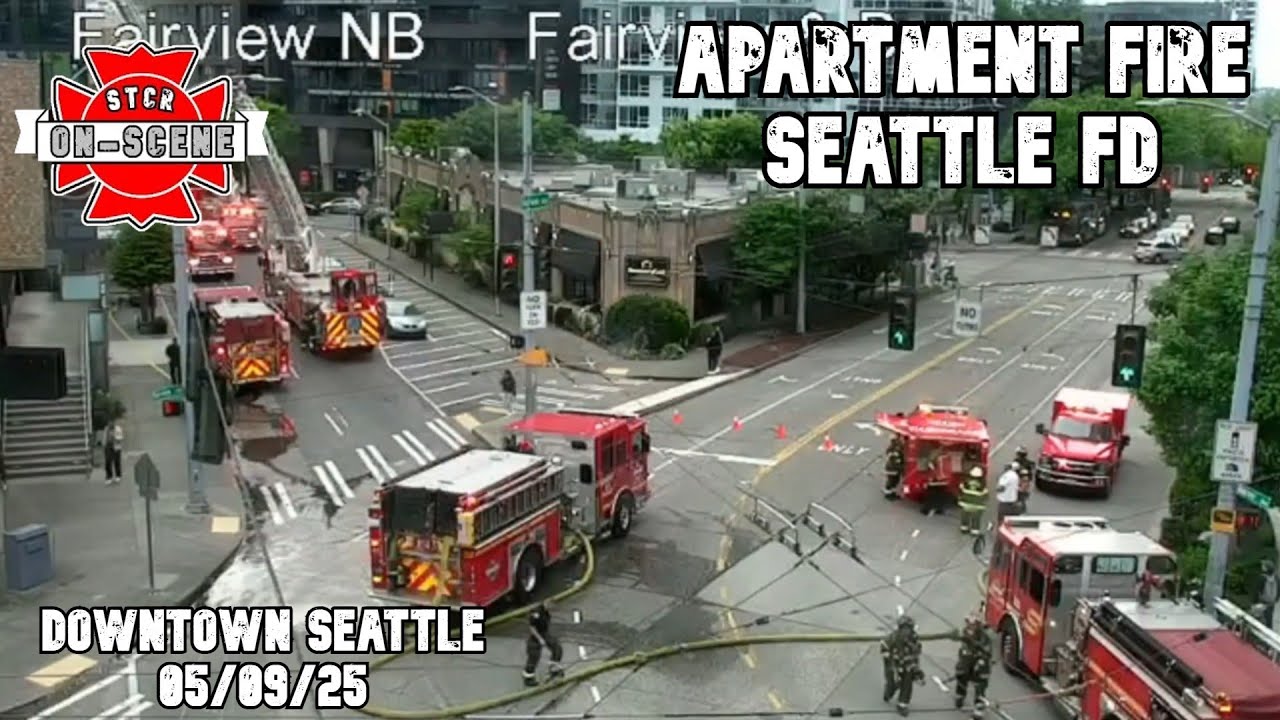SEATTLE: Full traffic camera footage & scanner audio of balcony fire Seattle Fire Department ...