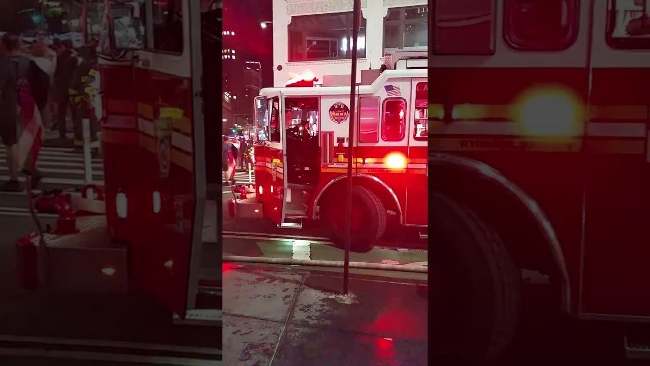 FDNY ENGINE 26 PUMPING WATER MANHOLE FIRES, Control Panel Upclose NYC ...