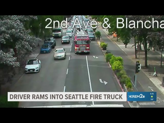 Driver rams into Seattle fire truck Seattle Fire Department Seattle ...