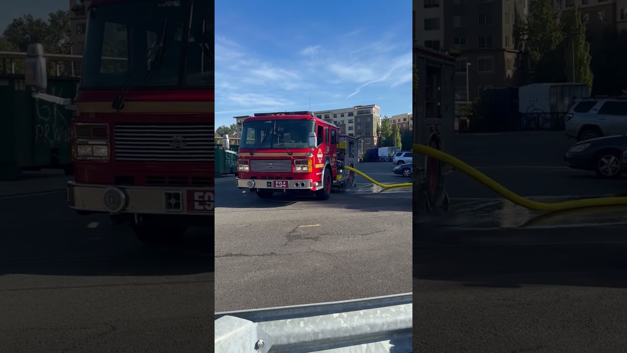 Seattle Fire Engine 94 hooked up to hydrant at Joint Training Facility ...