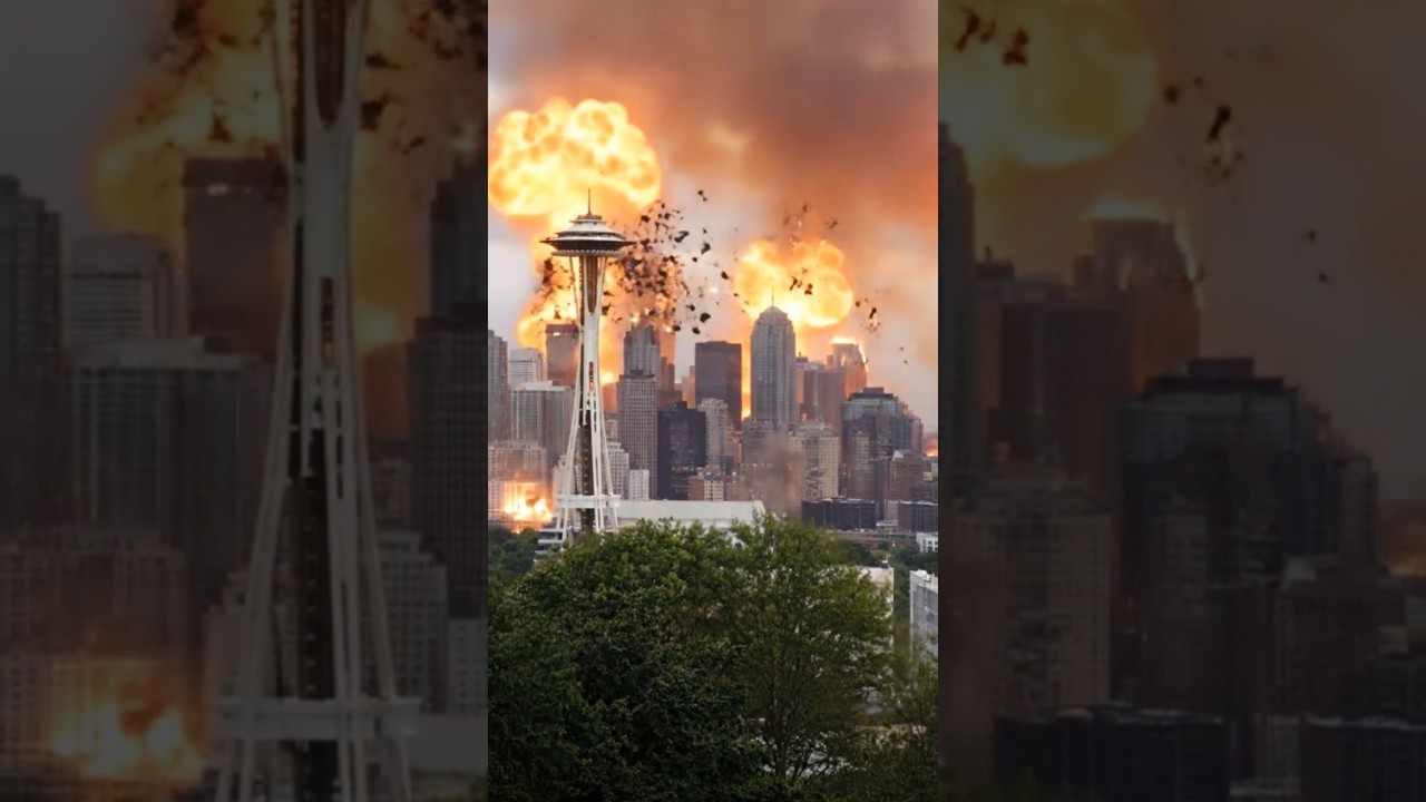 The Sky Falls Over Seattle… Fire Rains Down 🔥⬇️ | BrainByte AI #shorts ...